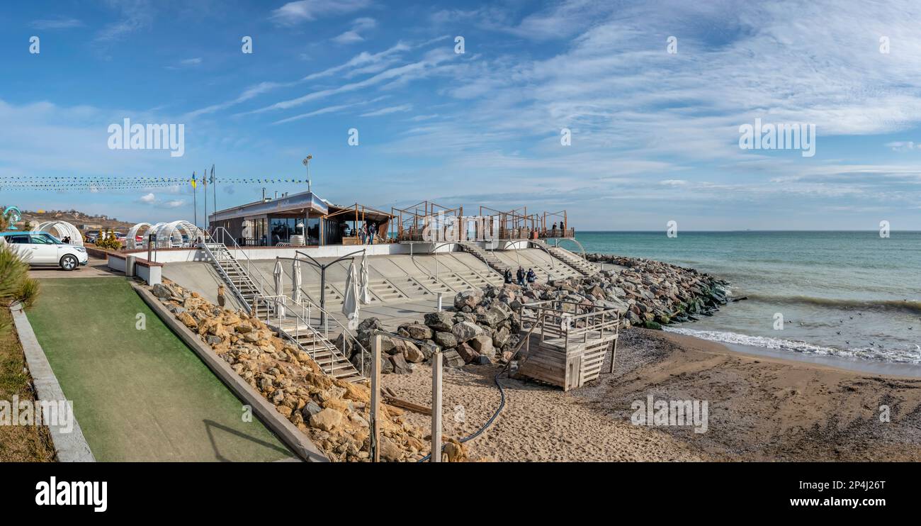 Fontanka beach on the Black Sea near Odessa, Ukraine Stock Photo - Alamy