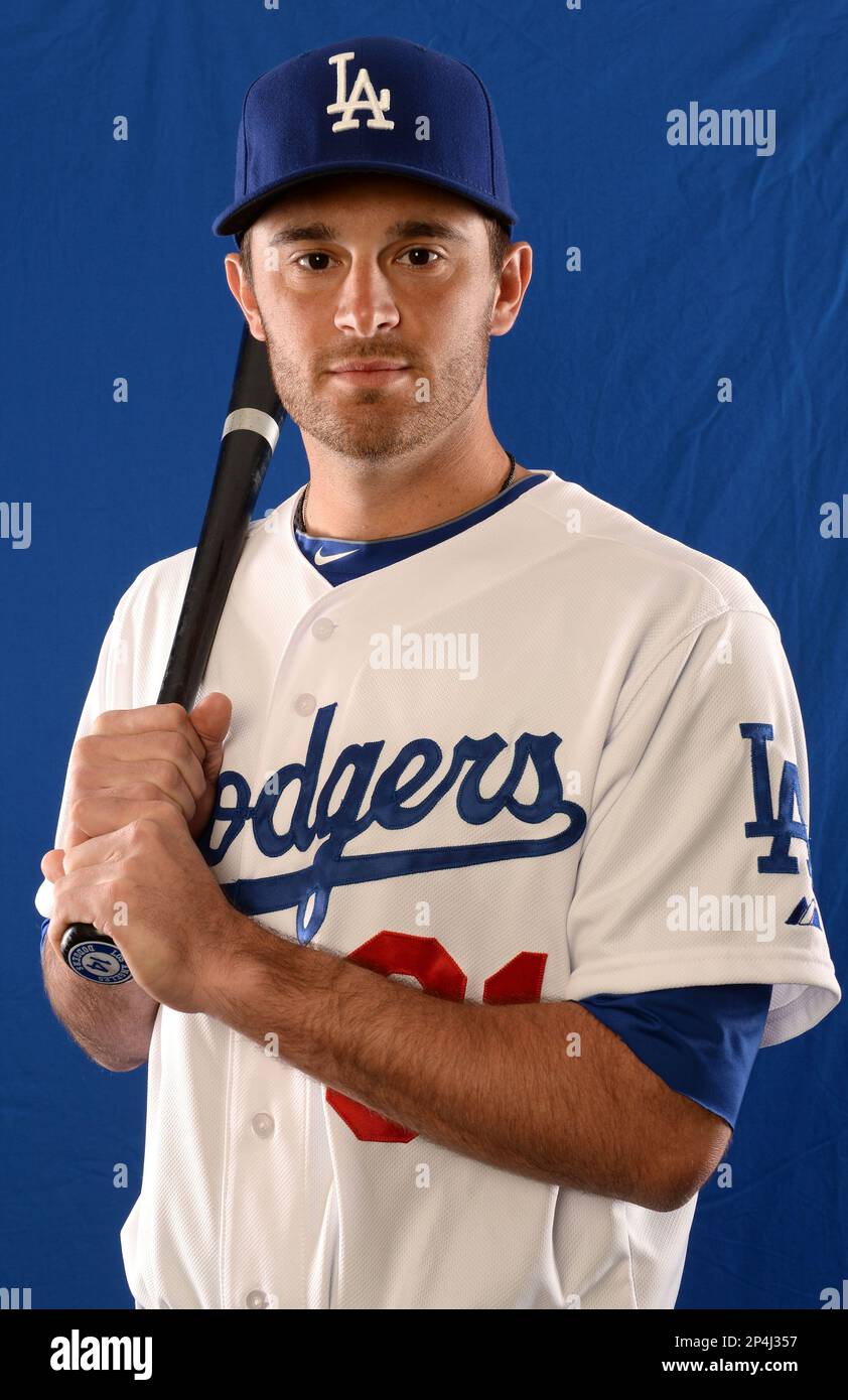 Los Angeles Dodgers Drew Butera (31) at media photo day during spring ...