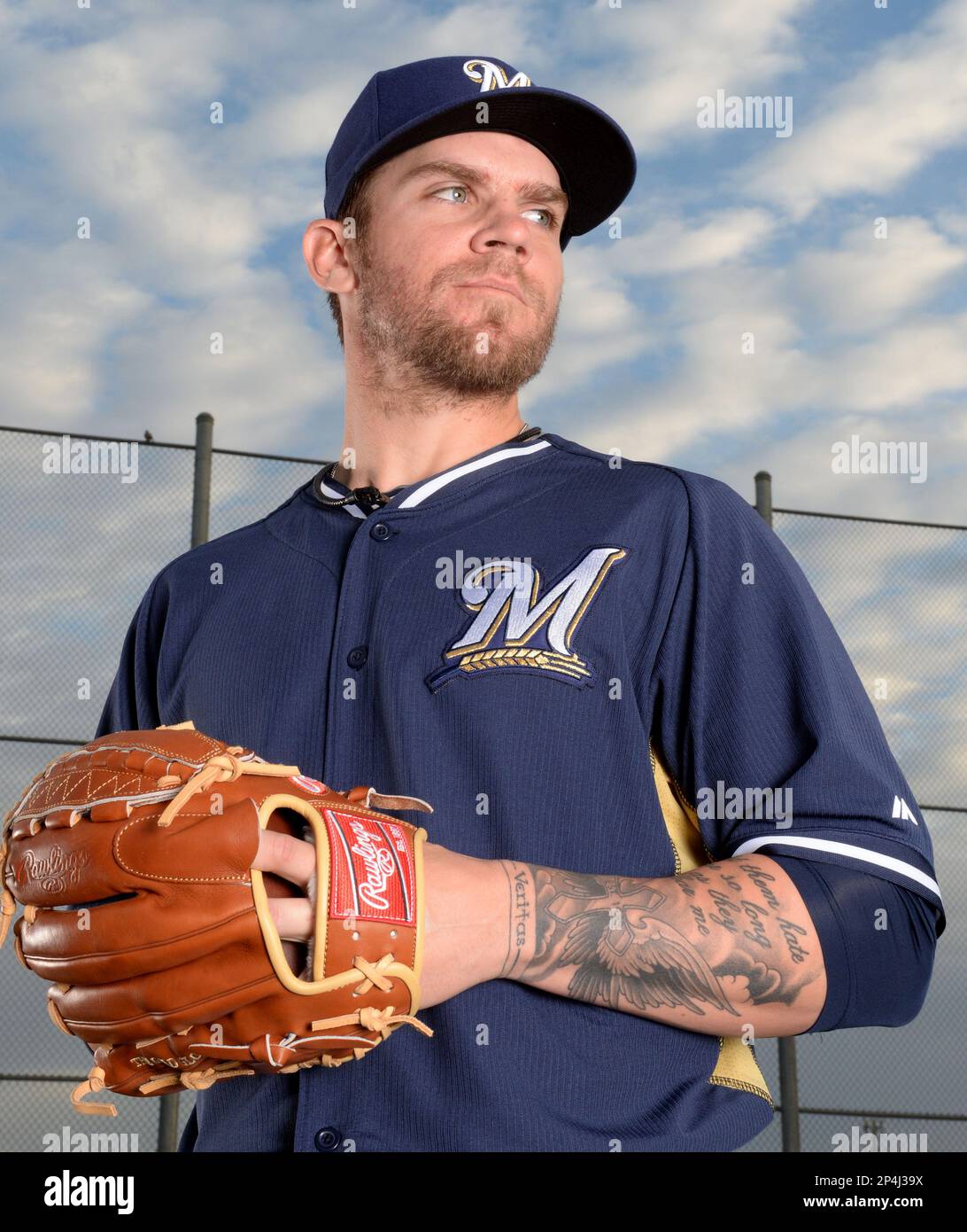 Milwaukee Brewers Michael Blazek (54) at media photo day during spring ...