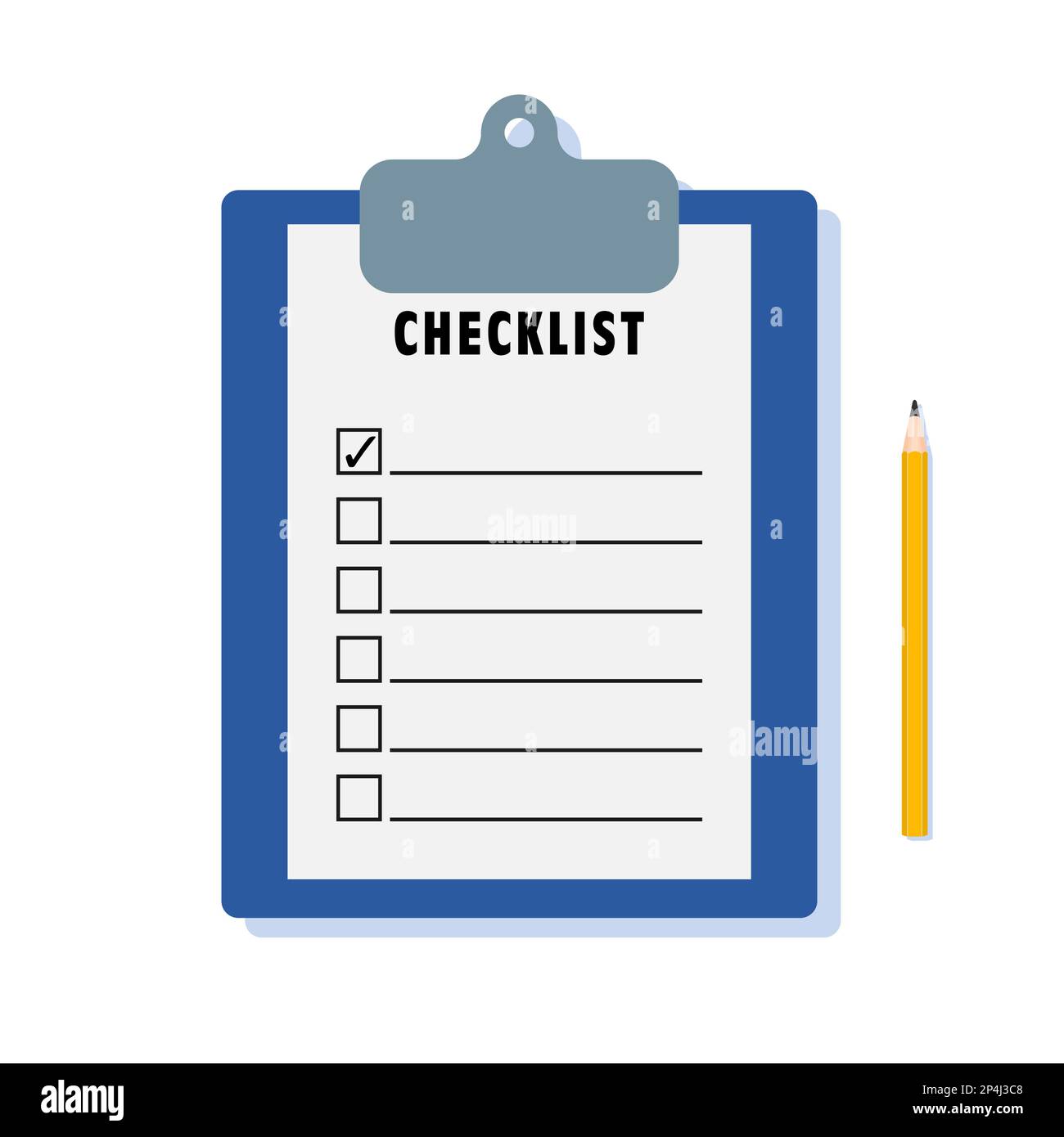 Clipboard checklist - task planning agenda and a pencil. Paper ...