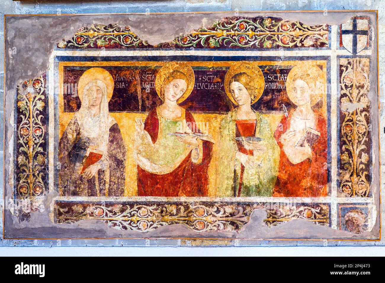 The Most Holy Anastasia, Agata, Lucia and Apollonia by Tommaso de ...