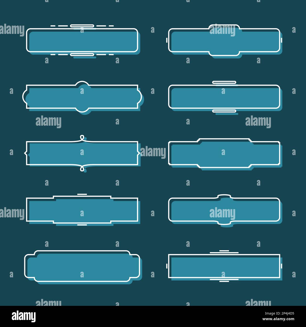 Simple rectangle text frames. Cute line frame template for your text. Line border with copy ...