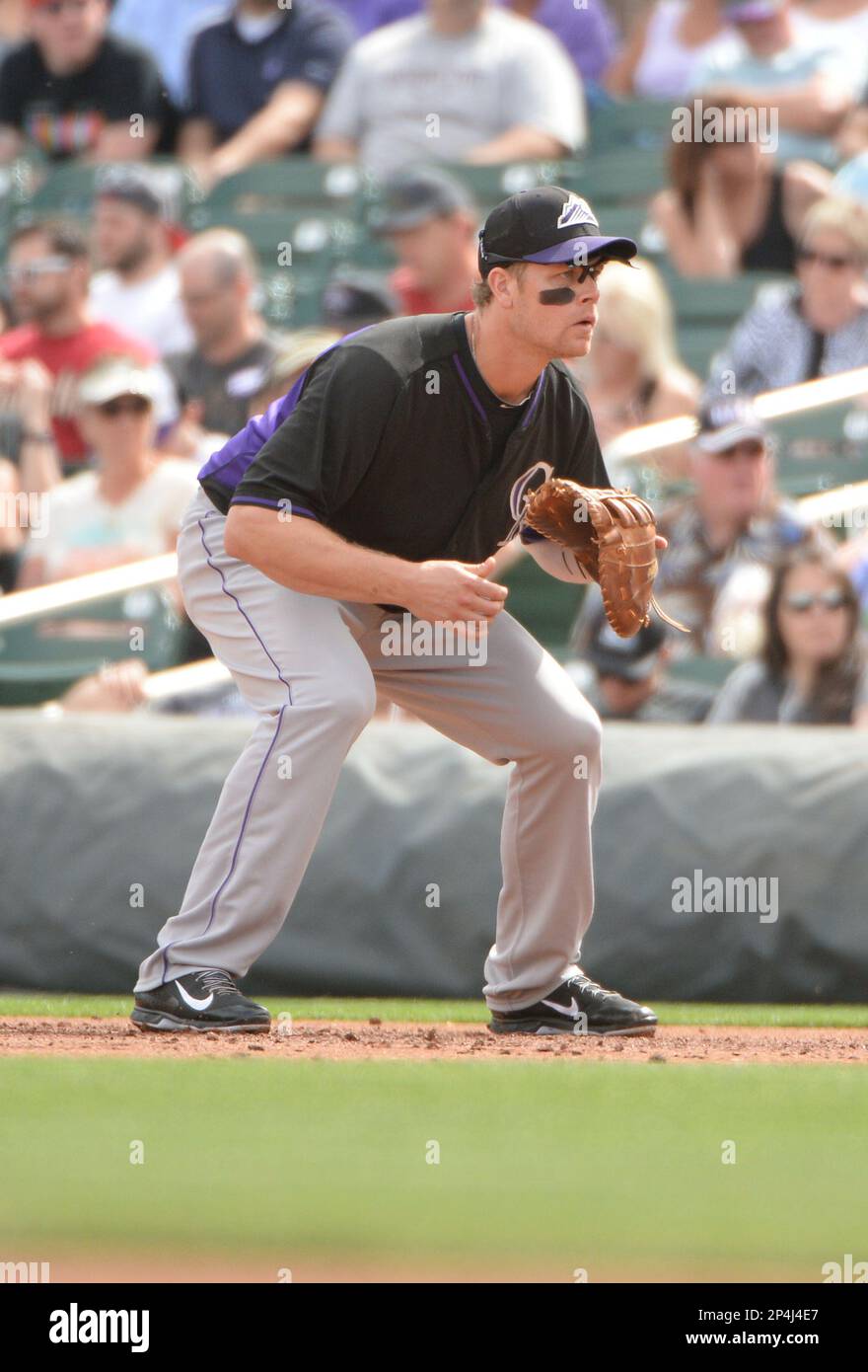 Colorado Rockies Justin Morneau (33) during a spring training game ...