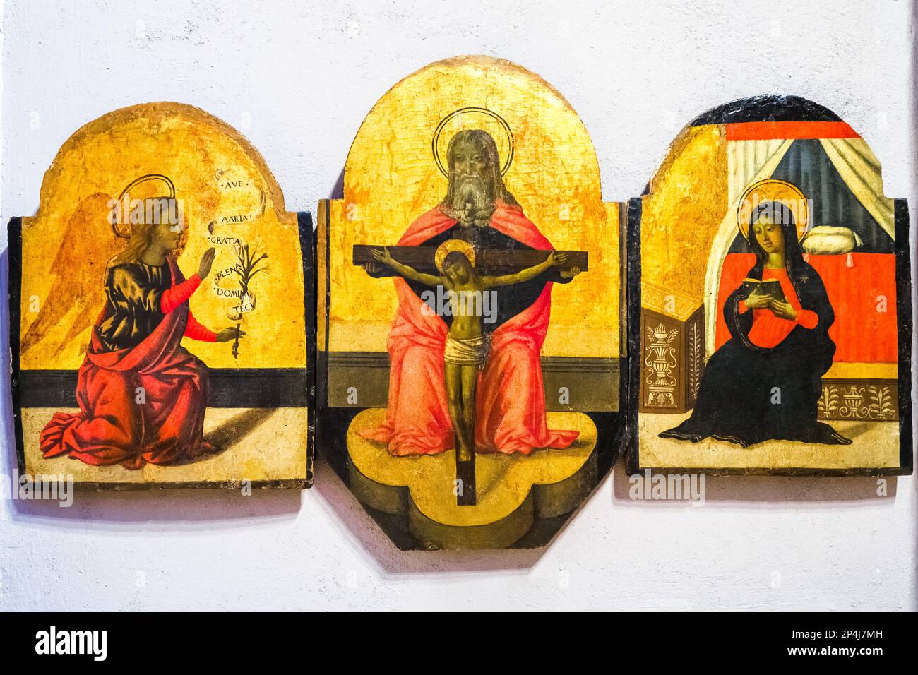 Trinity between the Angel Gabriel and the Annunciation by Francesco Lancillotto ( ? - 1513/1514 ...