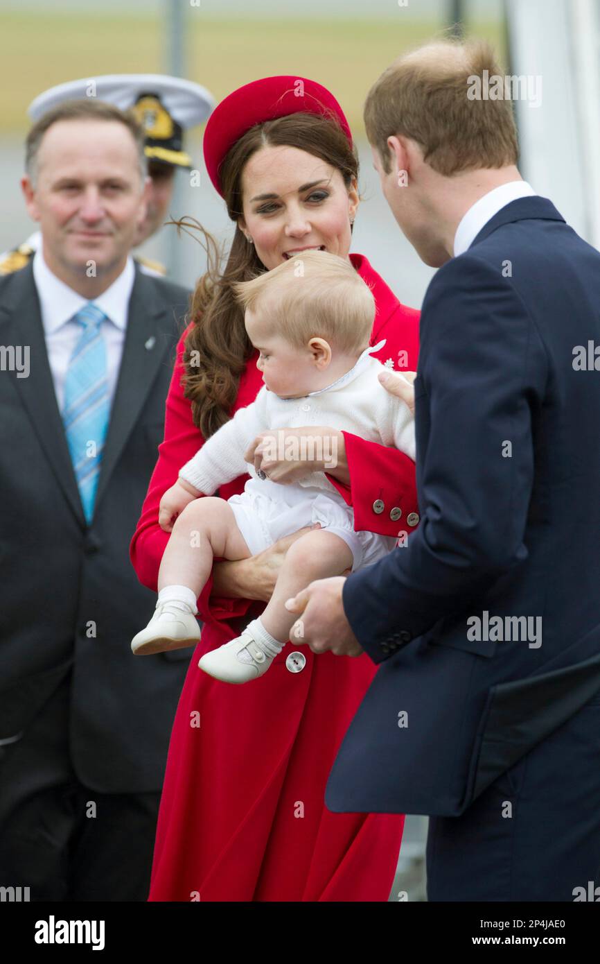 New Zealand's Prime Minister John Key watches as Britain's Prince ...