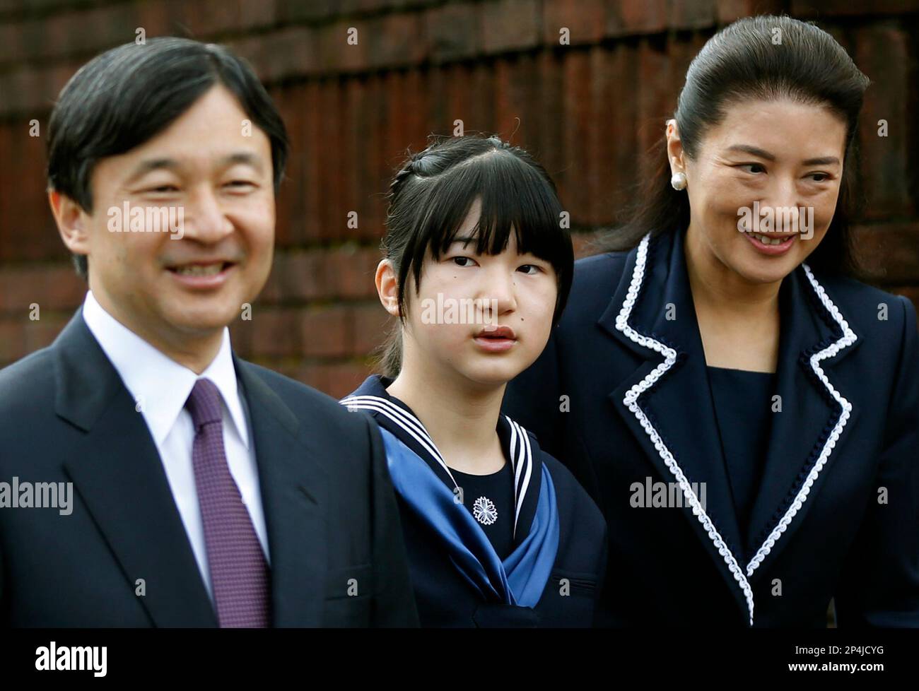 Japan's Princess Aiko, center, accompanied by her parents Crown Prince ...