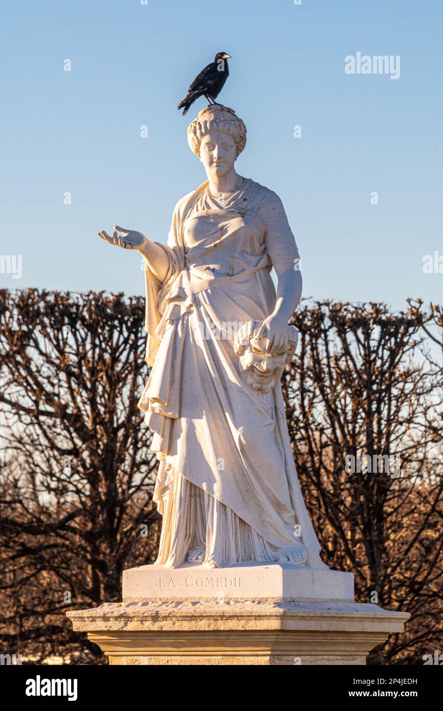 Julien Toussaint Roux's statue of La Comedie in The Tuileries Garden ...