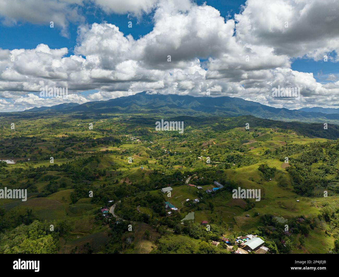 Mountain slopes with farmland of farmers. Negros, Philippines Stock ...