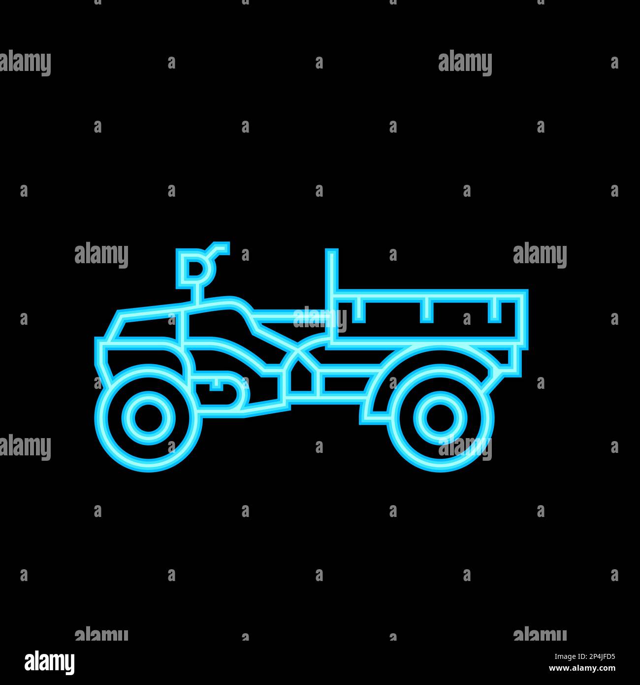 atv farm transport neon glow icon illustration Stock Vector Image & Art ...