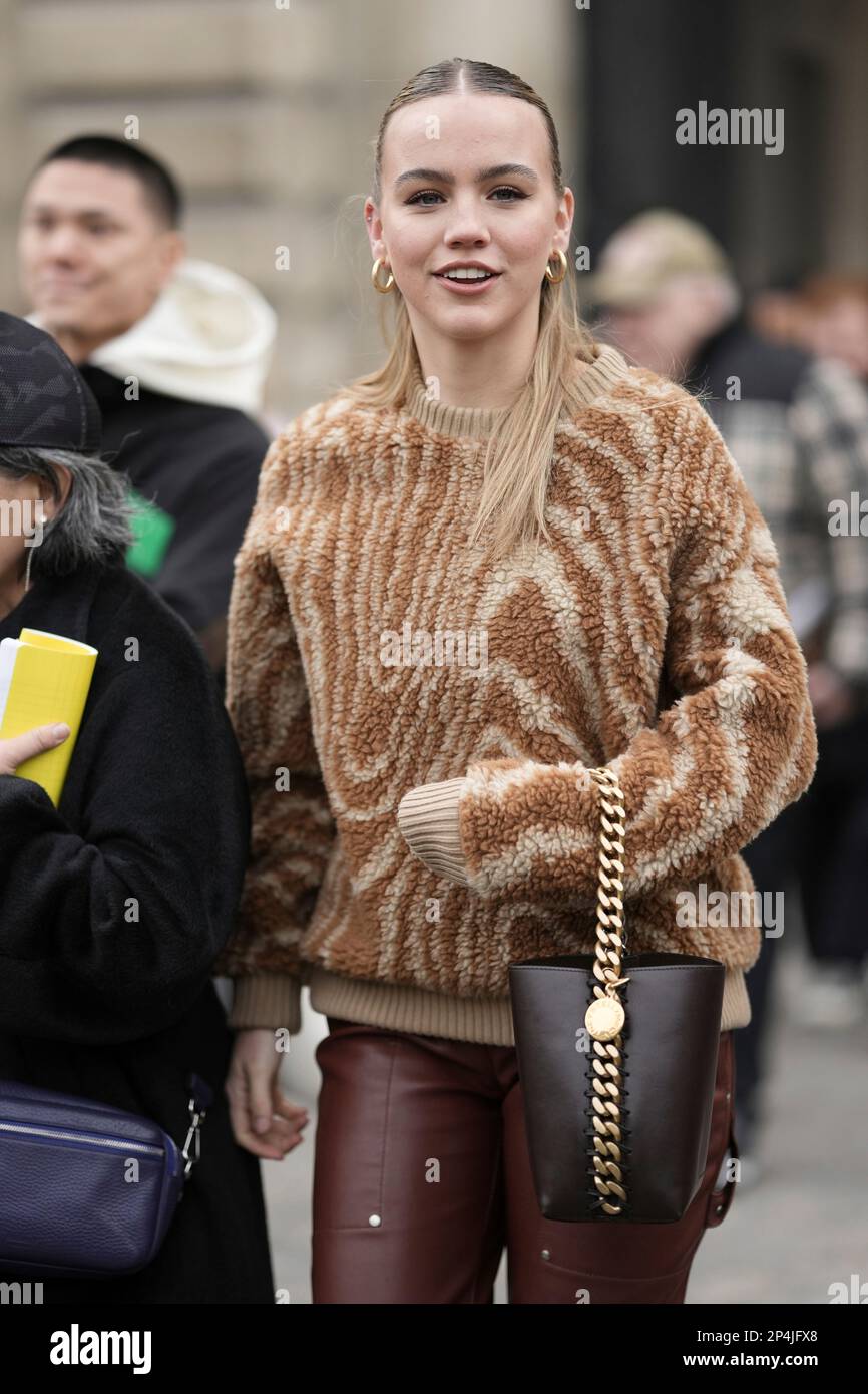 Emma Brooks departs the Stella McCartney Fall/Winter 2023-2024 ready-to ...