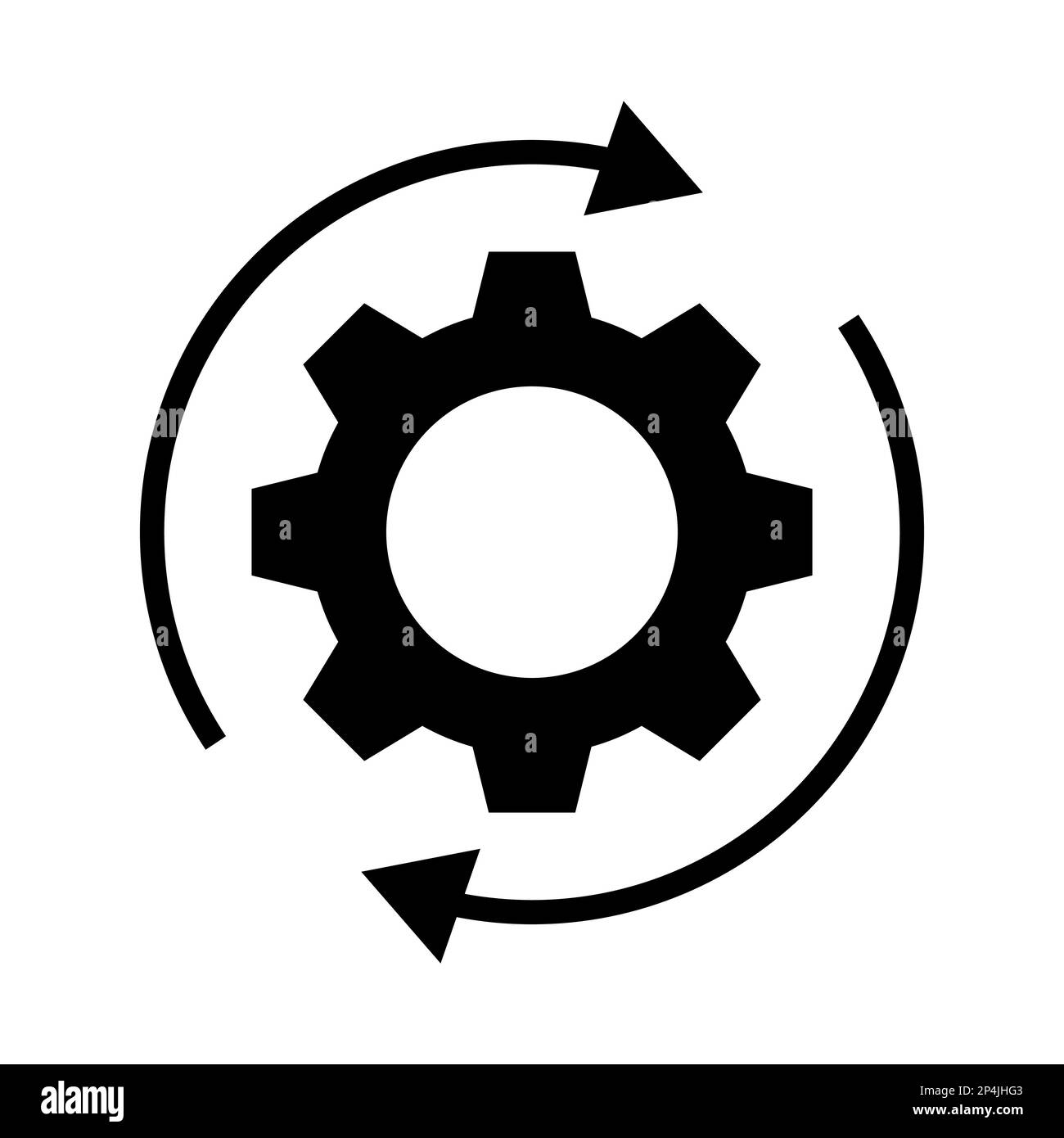 Gear workflow progress icon. Vector illustration isolated on white ...