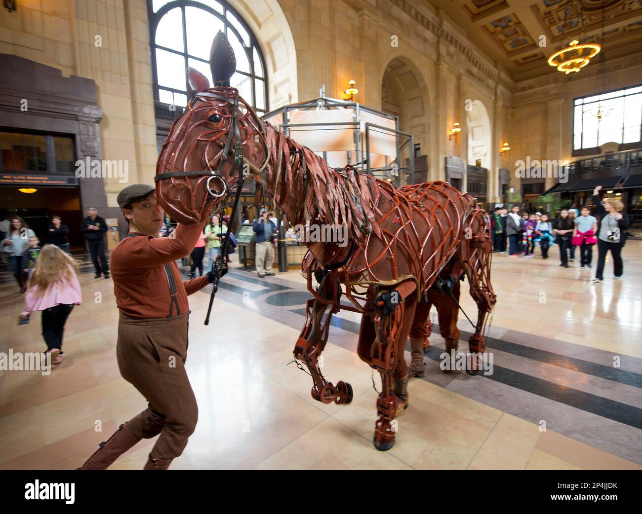 James Duncan, head puppeteer brought the three-person life-size ...
