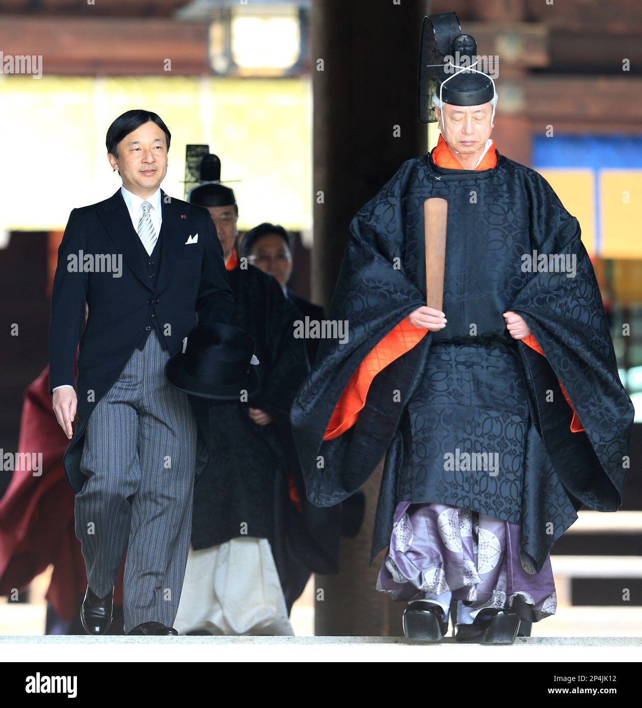 Japanese Crown Prince Naruhito pays homage at Meiji Shrine in Shibuya ...