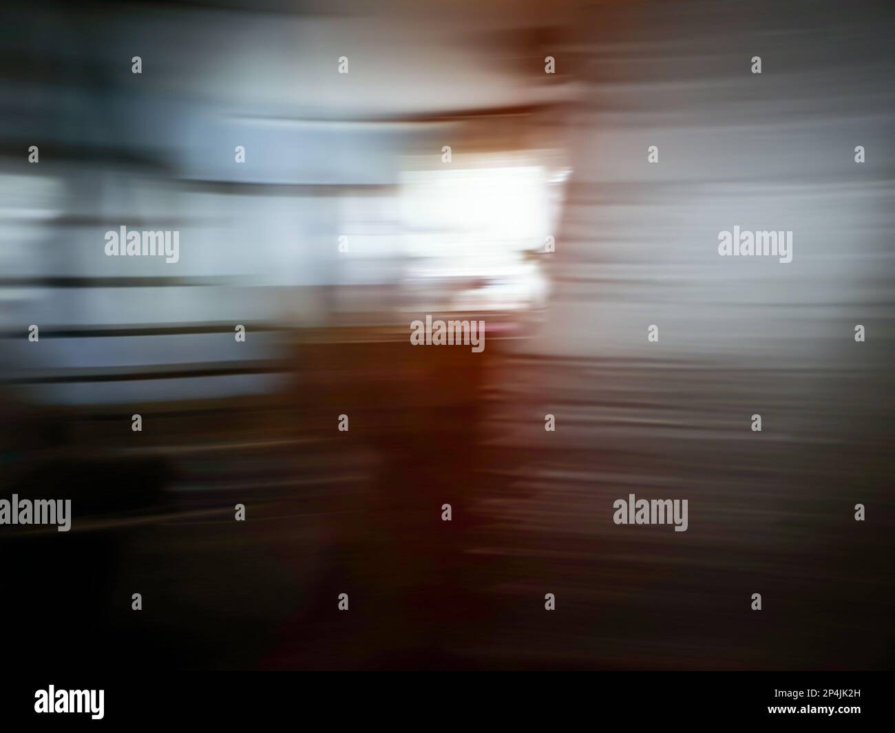 Blurry silhouettes of movie and video production in studio interior ...