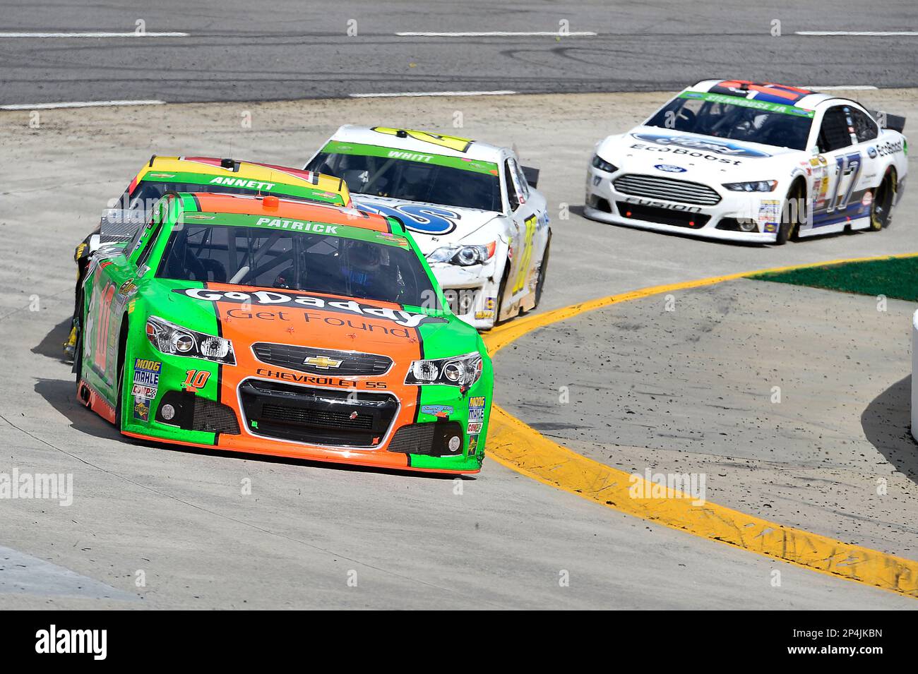 Danica Patrick leads Michael Annett, Cole Whitt, and Ricky Stenhouse Jr ...