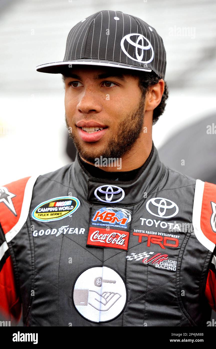 Darrell Wallace Jr during practice for the NASCAR Camping World Series ...