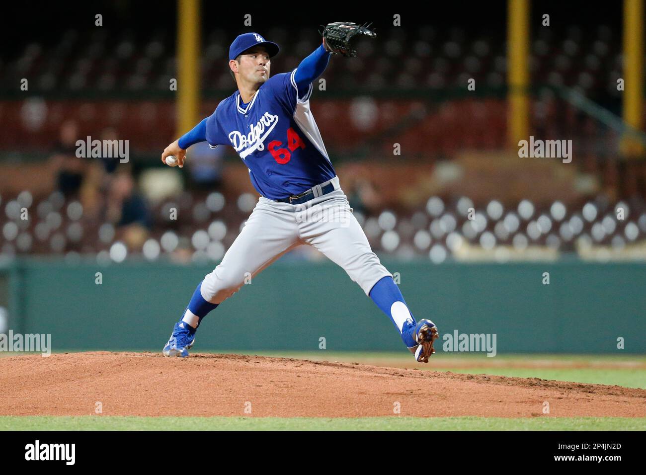 Los Angeles Dodgers pitcher Zach Lee (64) during an MLB exhibition ...