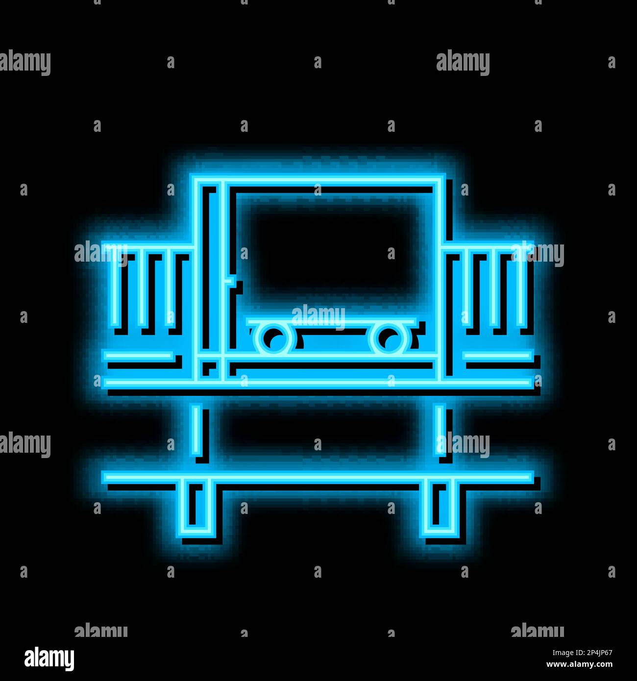 bulk handling system neon glow icon illustration Stock Vector Image ...