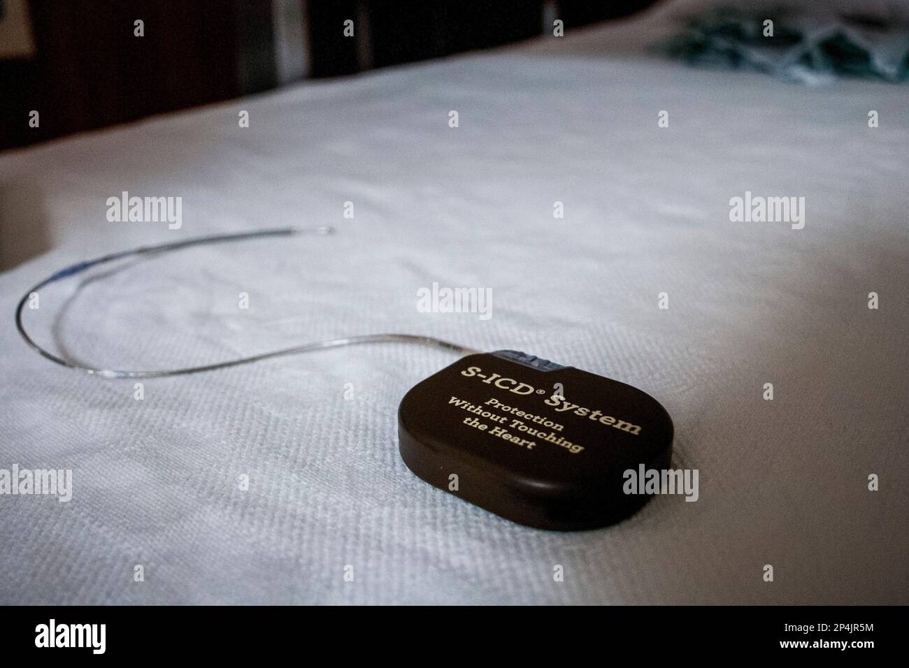 This photo shows a Boston Scientific S-ICD System, a commercially ...
