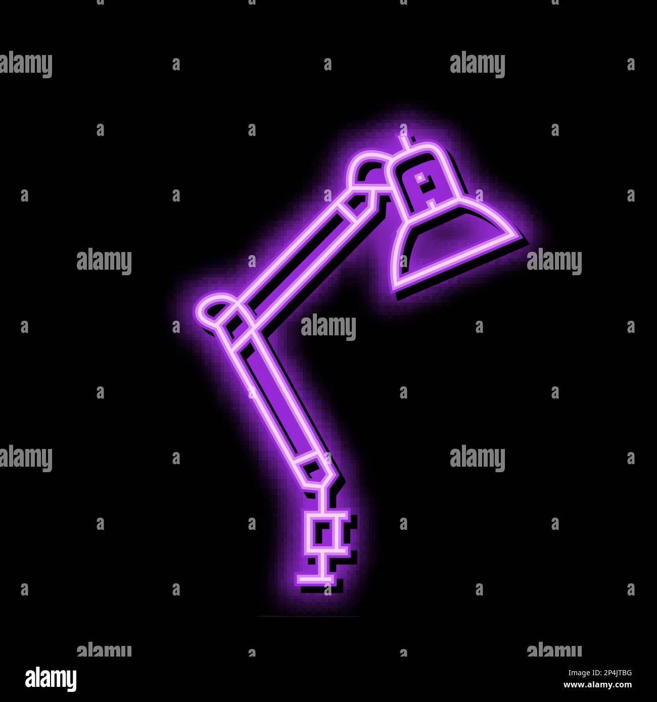 work table lamp neon glow icon illustration Stock Vector Image & Art ...