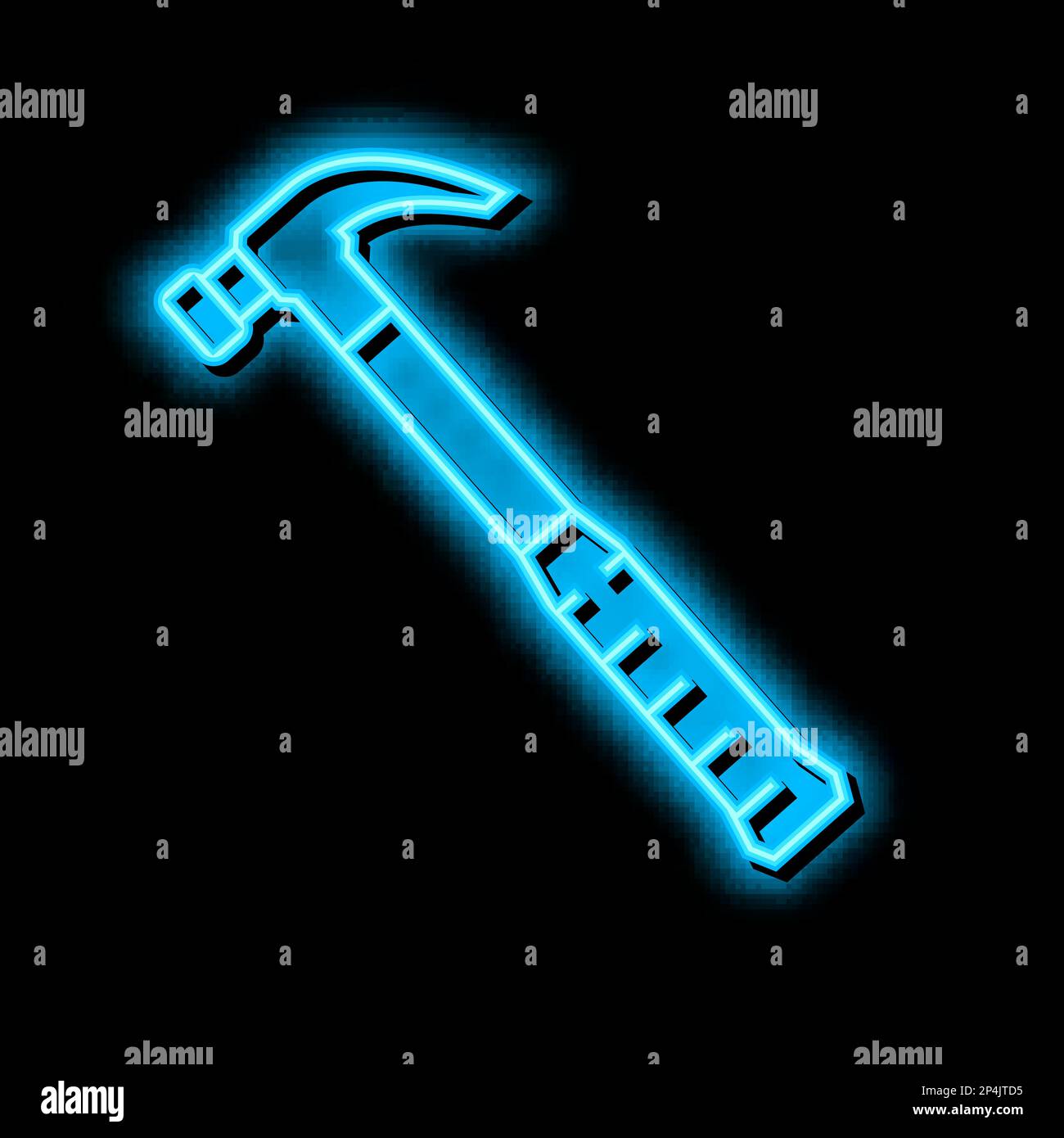 claw hammer tool neon glow icon illustration Stock Vector Image & Art ...