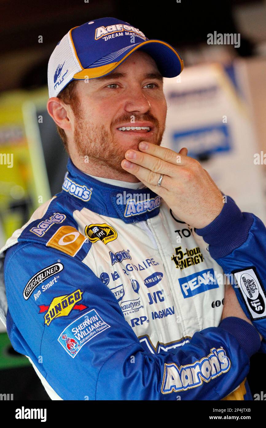 Brian Vickers during practice for the NASCAR STP 500 race at ...