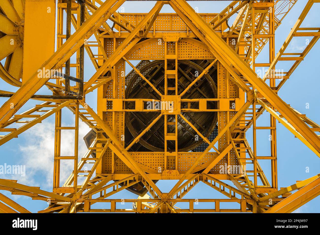 Low angle detail shot crane structure, puerto madero, buenos aires ...