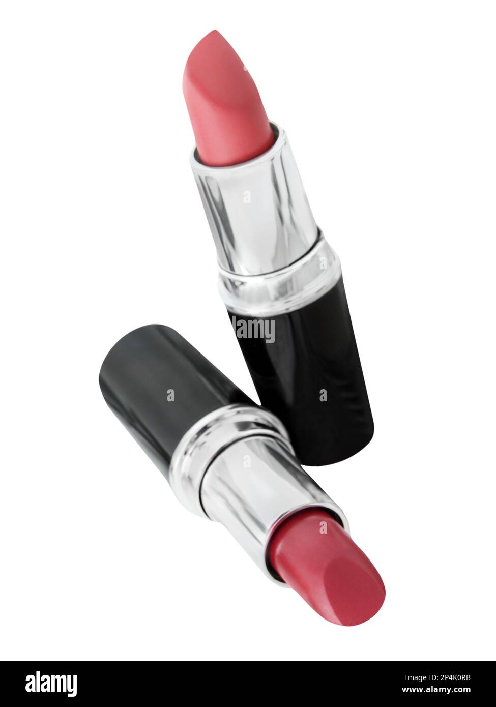 Two various lipsticks isolated on white background Stock Photo - Alamy