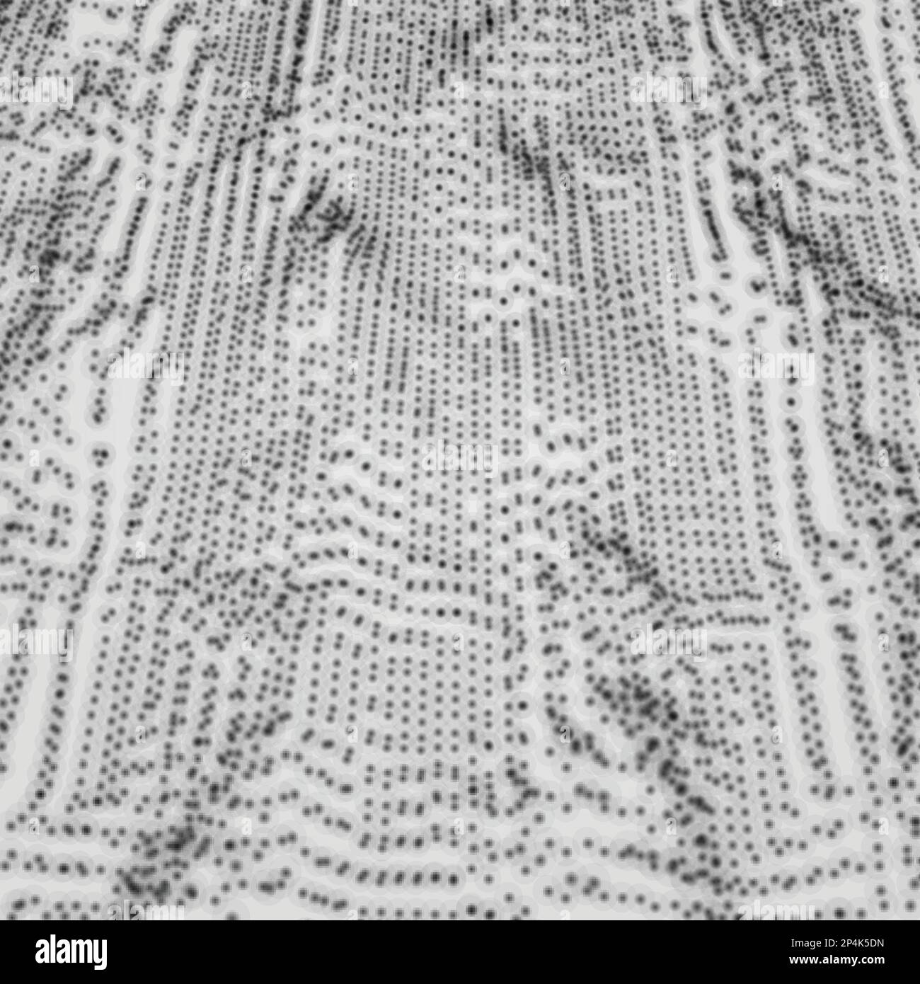 Array with Dynamic Particles. 3d Futuristic technology style. Abstract ...