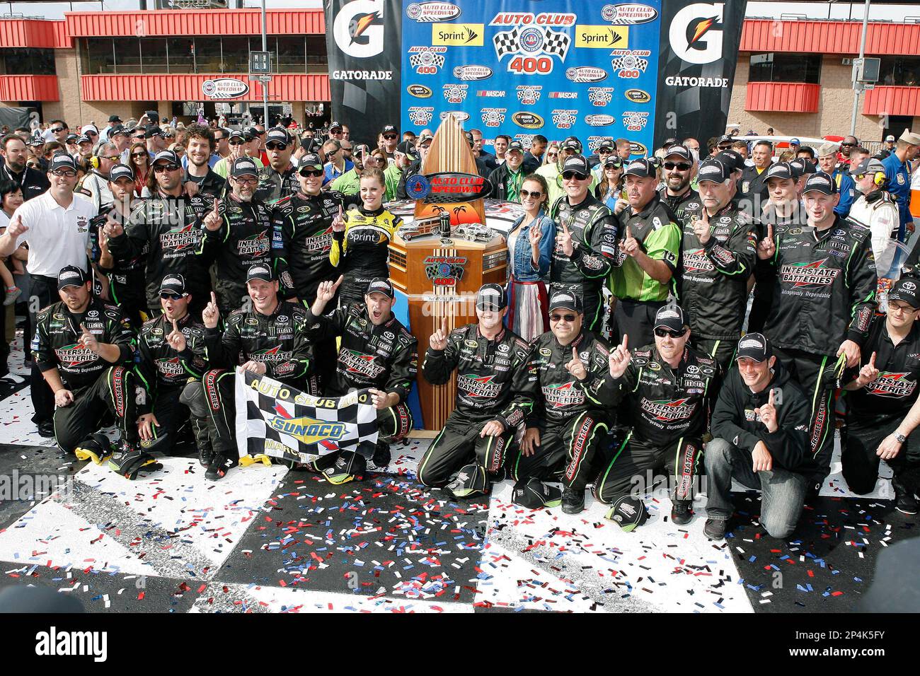 Kyle Busch, Interstate Batteries Toyota Camry celebrates in victory ...
