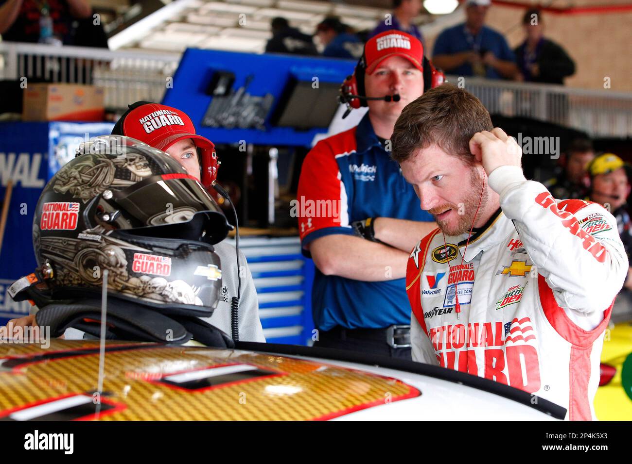 Dale Earnhardt Jr During Practice For The Nascar Auto Club 400 Race At