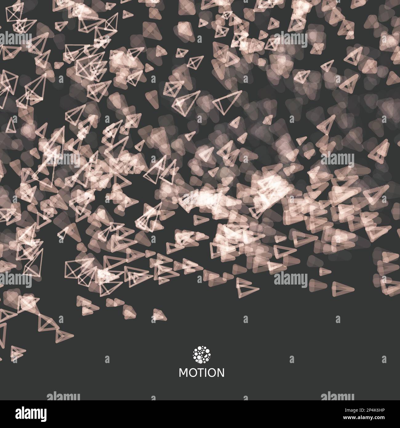 Array With Dynamic Emitted Particles Abstract Background Bokeh Effect Motion Vector 