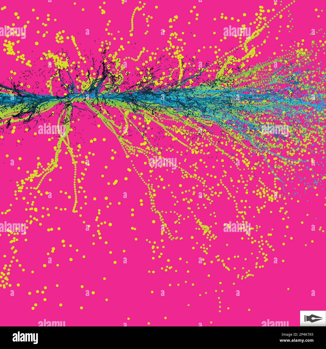 Point Explode. Array with Dynamic Emitted Particles. 3D Technology ...