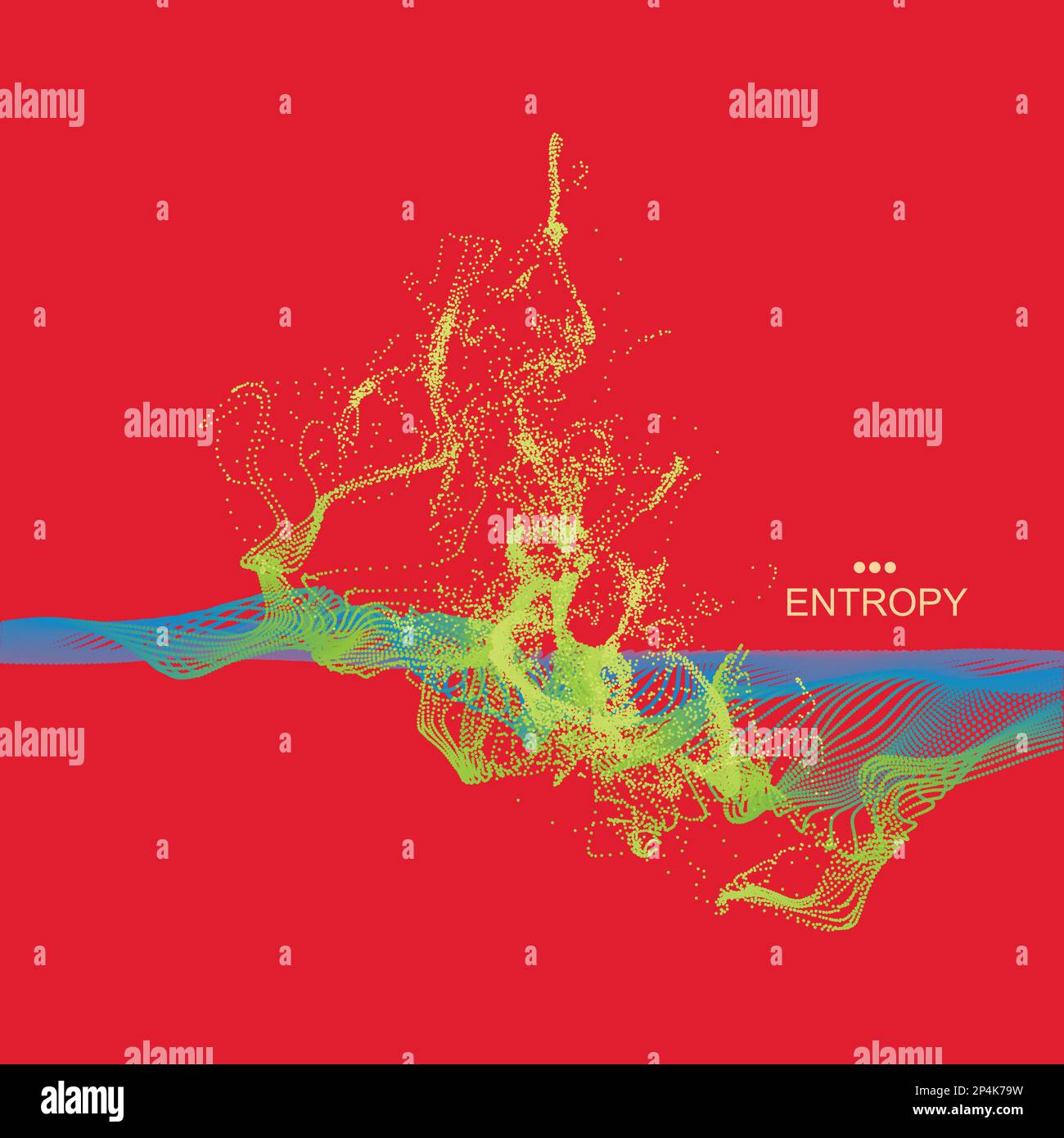 Water Splash Imitation. Array with Dynamic Emitted Particles. Abstract ...