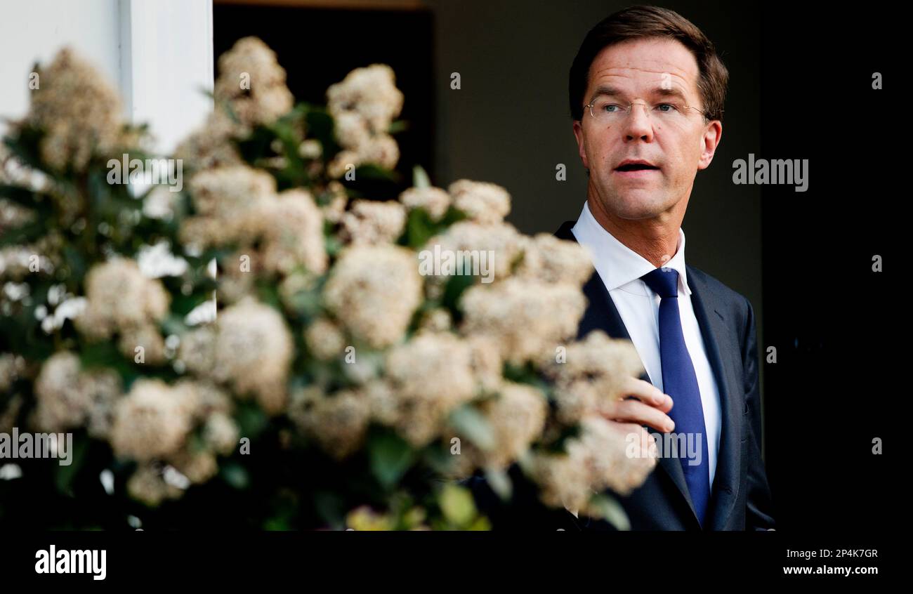 Dutch Prime Minister Mark Rutte awaits world leaders to attend a G7 ...