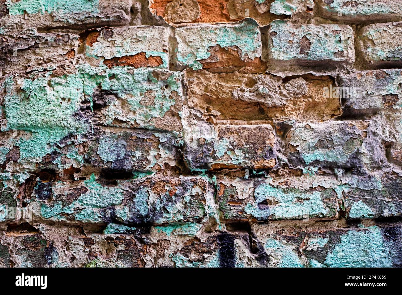 abstract background of pork white brick near the shelling. War Stock ...
