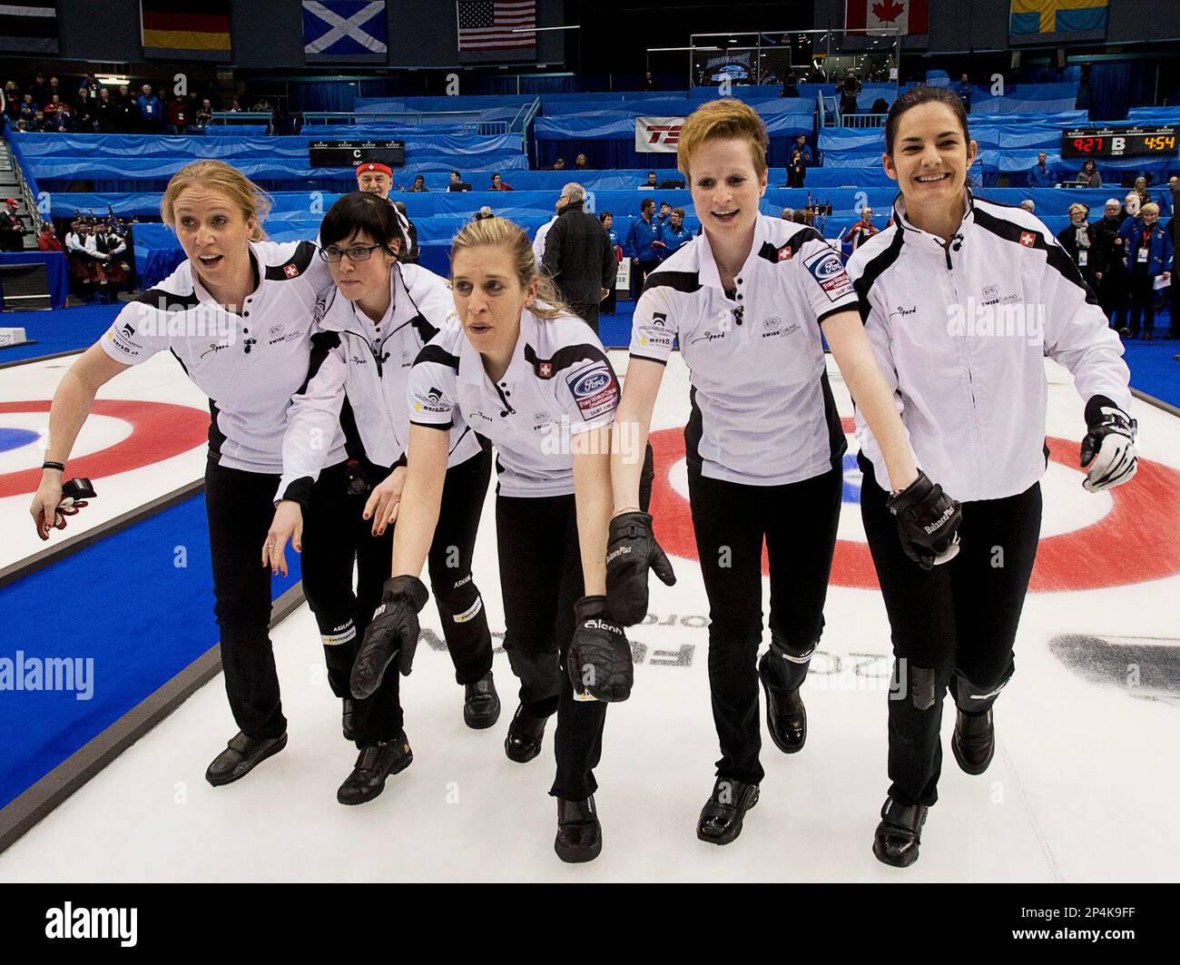 Switzerland's Irene Schori, Carole Howald, Christine Urech, Franziska ...
