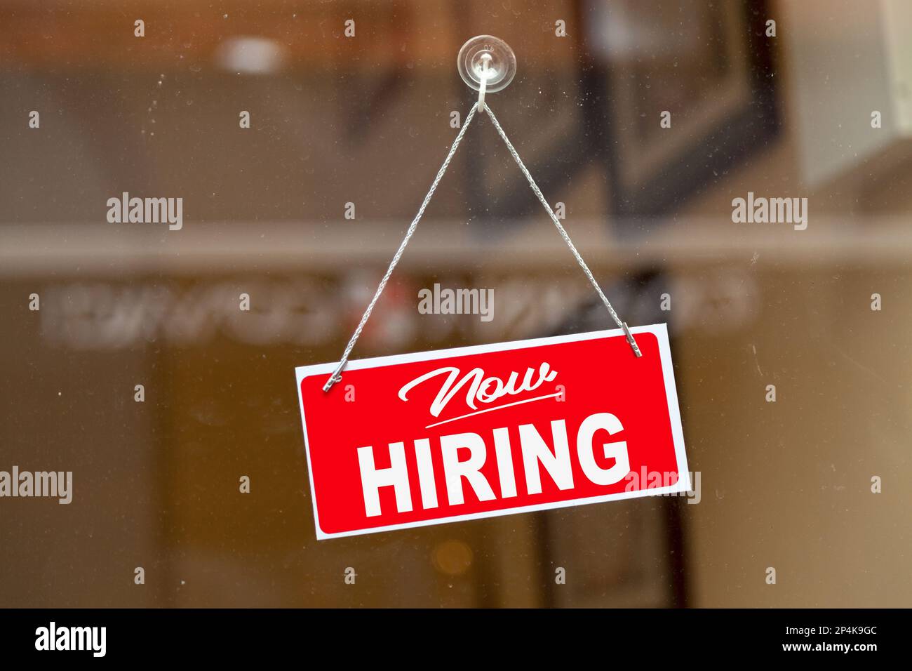 Sign hiring glass shop hi-res stock photography and images - Alamy