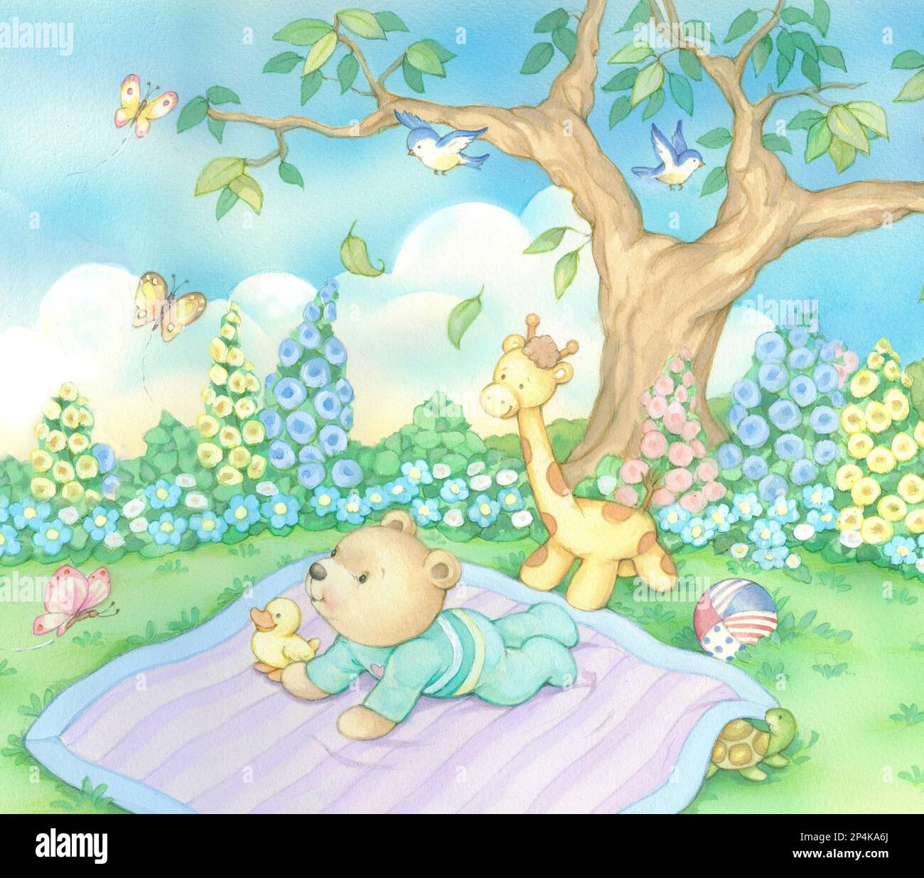 Cute flower illustrations hi-res stock photography and images - Alamy