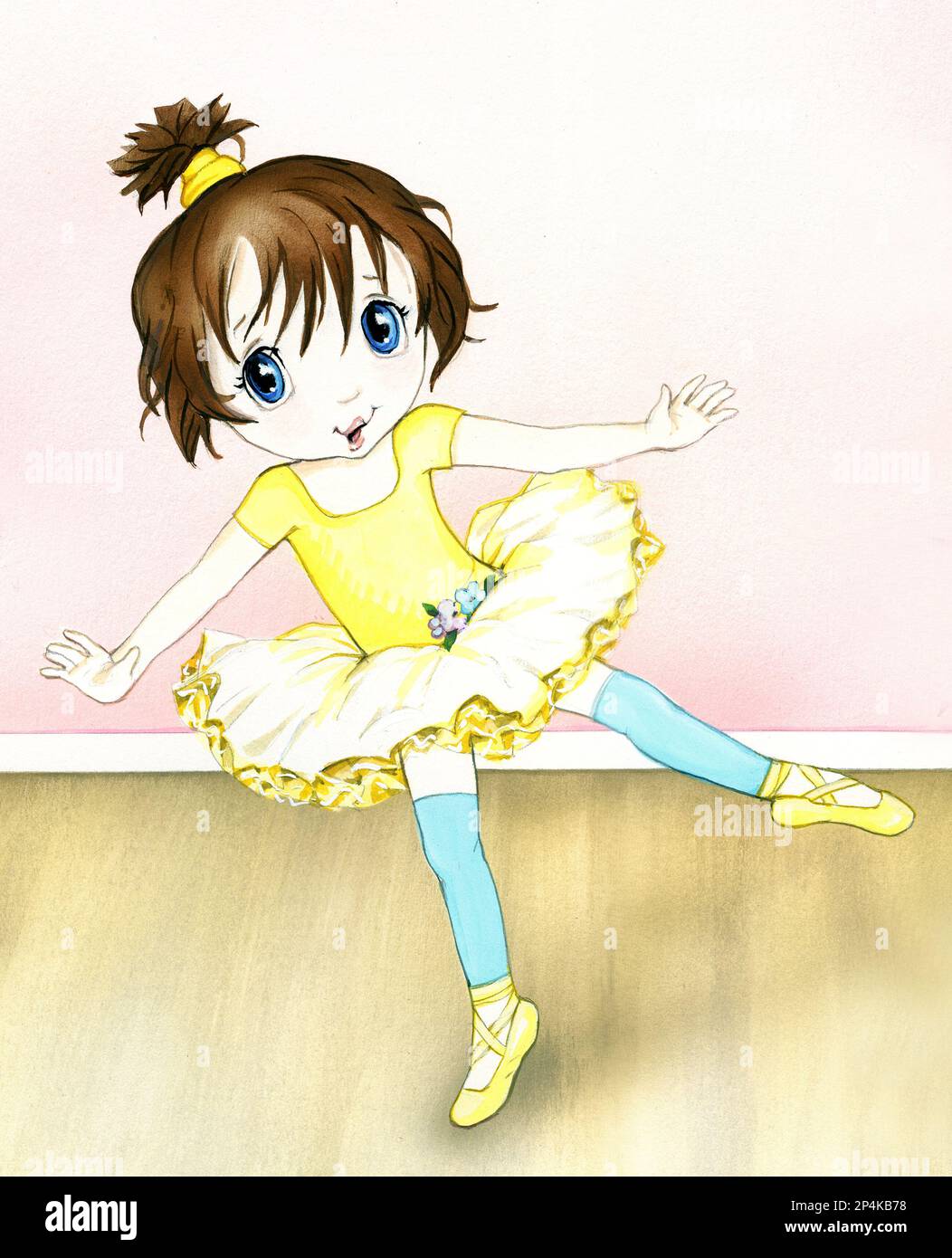 Ballet-girl in yellow tutu Stock Photo - Alamy