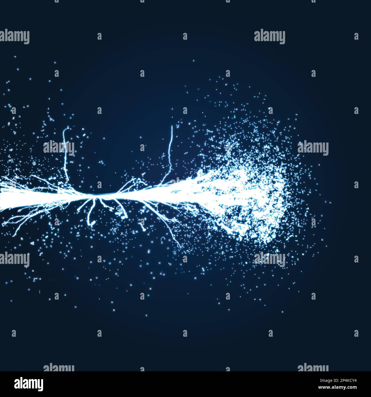 Electricity lighting effects. Array with Dynamic Particles. 3d ...