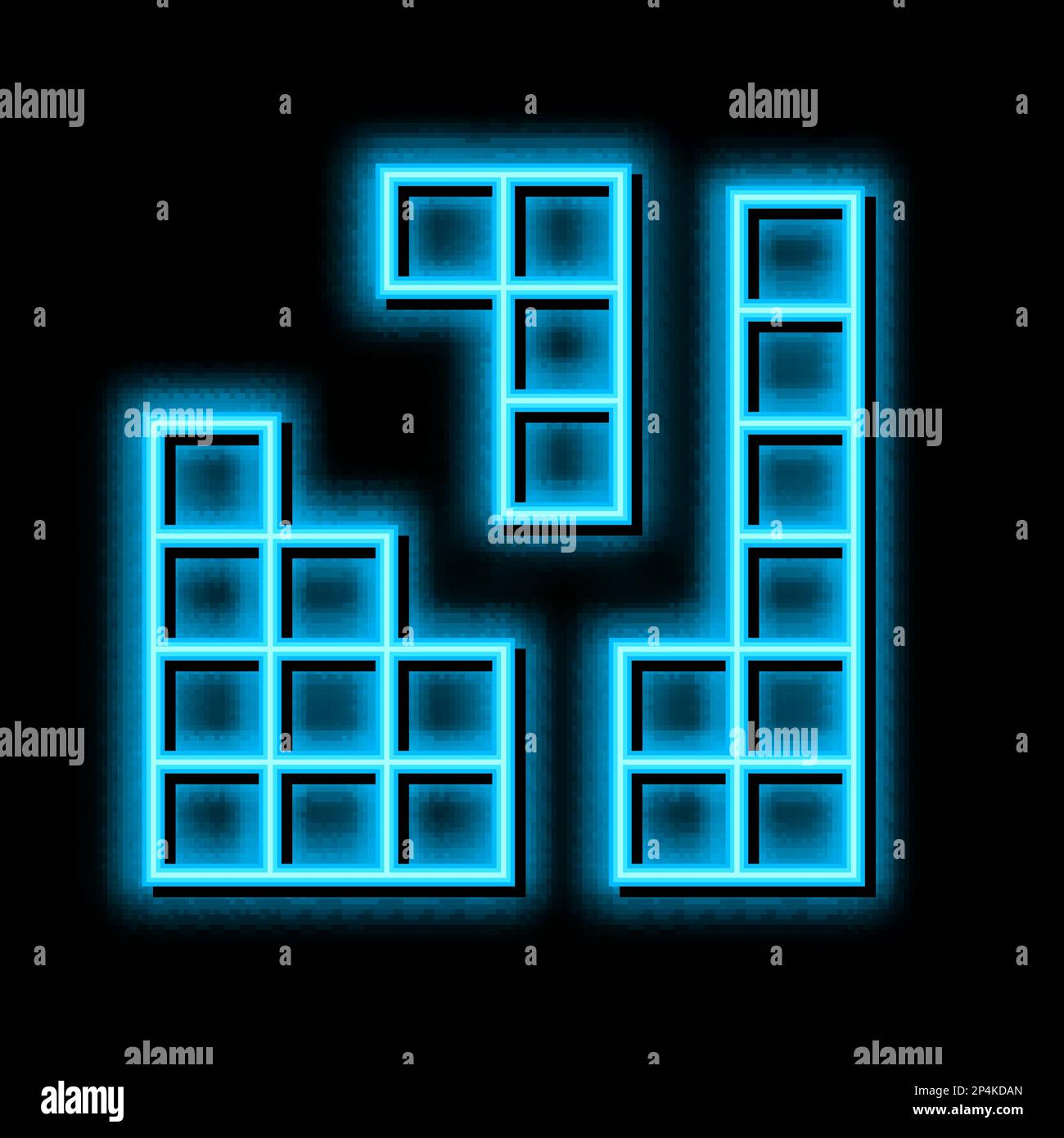 Puzzle game neon glow Stock Vector Images - Alamy