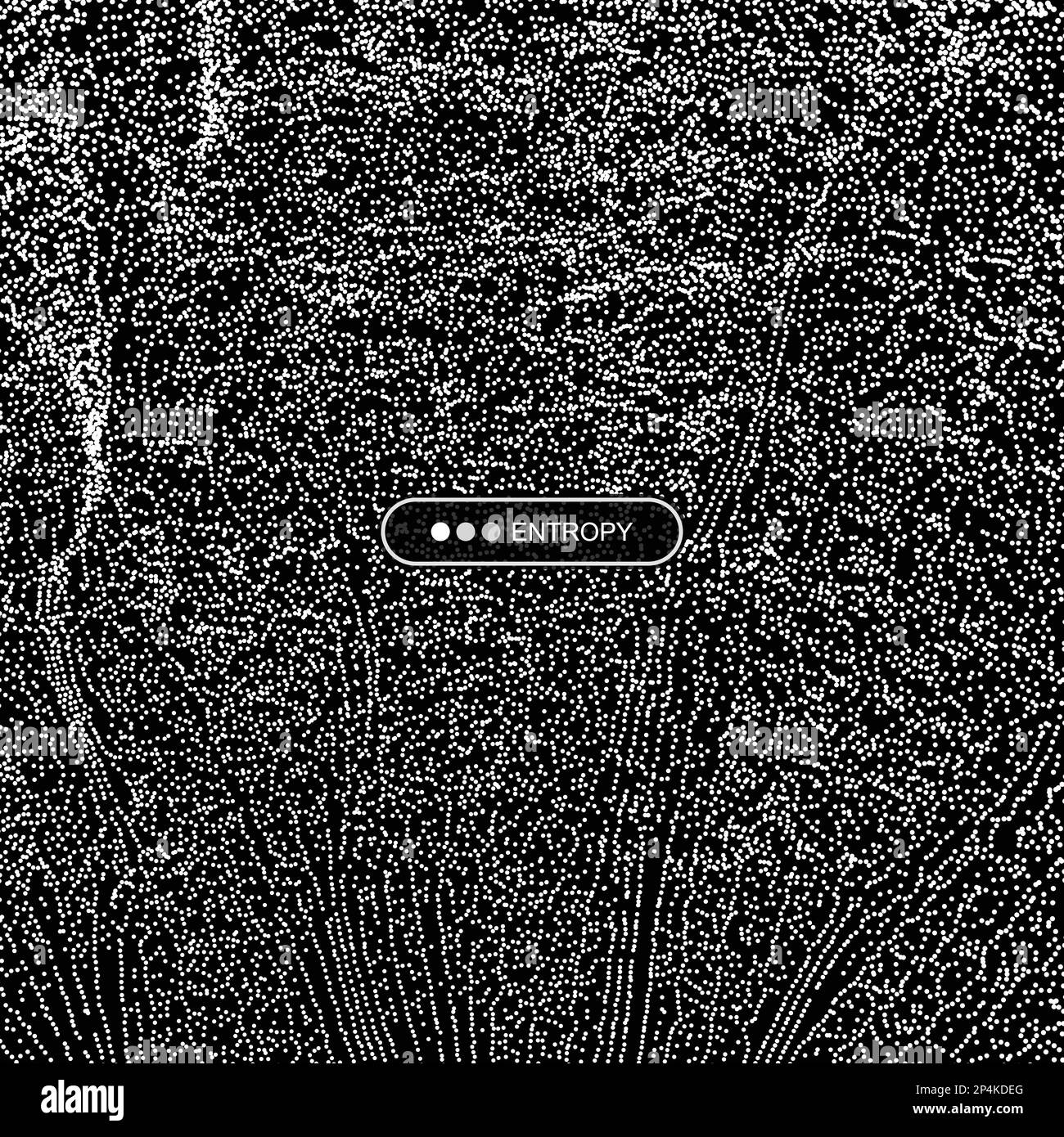 Array with Dynamic Particles. 3d Futuristic technology style. Abstract ...