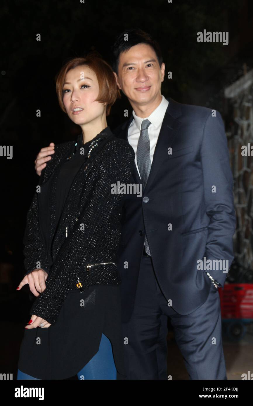 Actors Nick Cheung,Sammi Cheng,AngelaBaby and Ou Hao filming for their ...