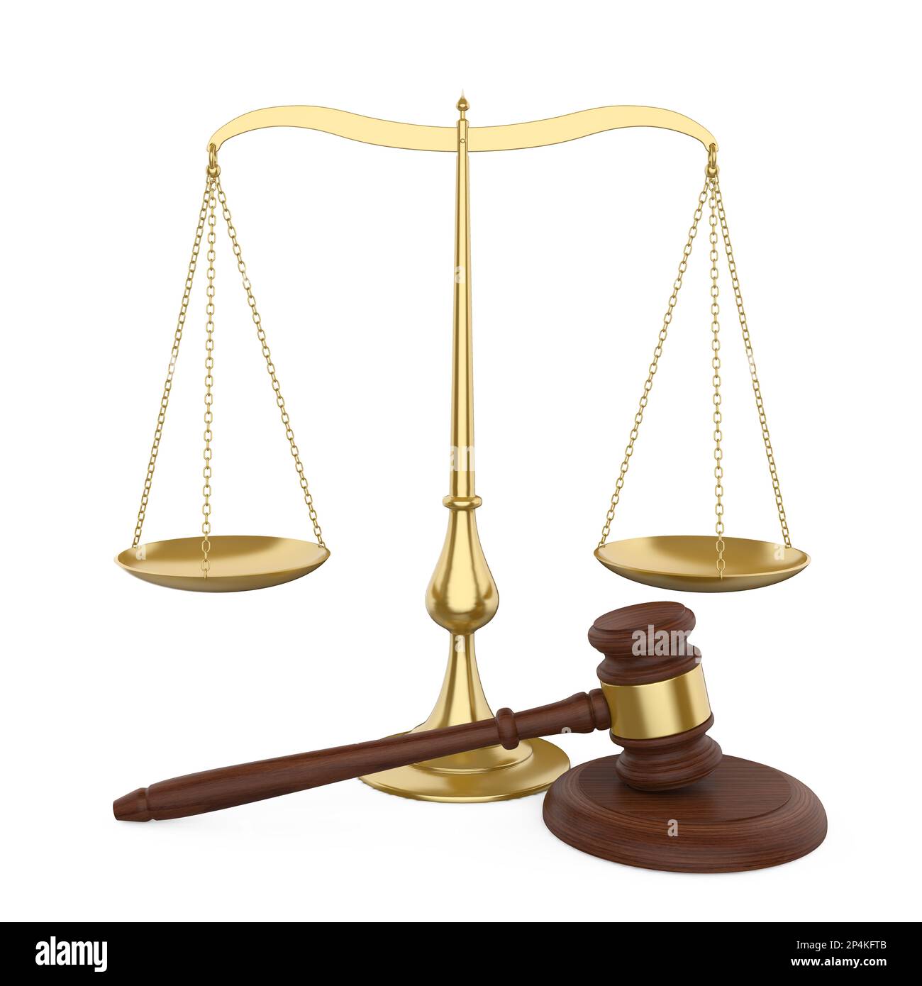 Gavel and Justice Scale Isolated Stock Photo - Alamy