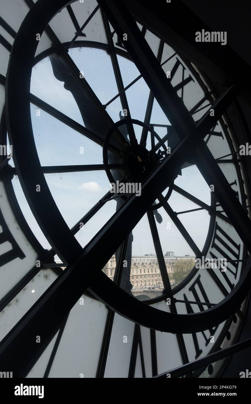 Clock and window, Musee d'Orsay, Paris, France Stock Photo - Alamy