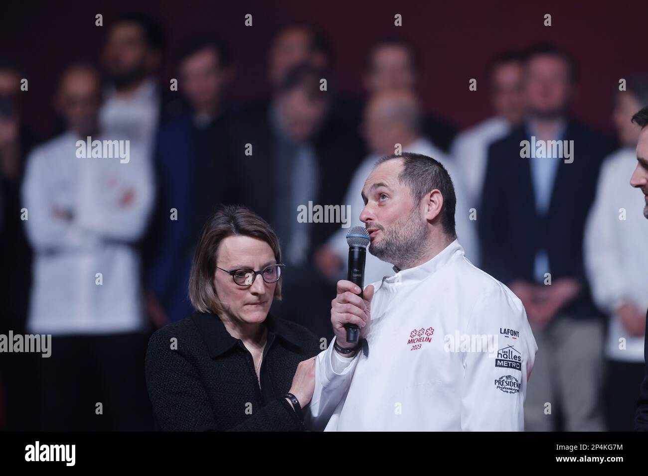 French chefs Alexandre and Celine Couillon after they were awarded with ...