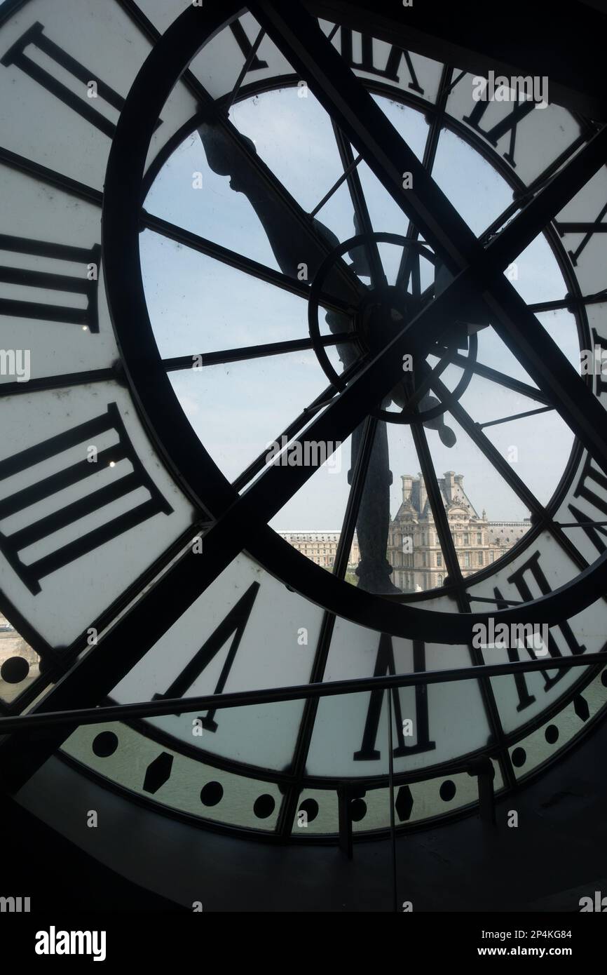 Clock and window, Musee d'Orsay, Paris, France Stock Photo - Alamy