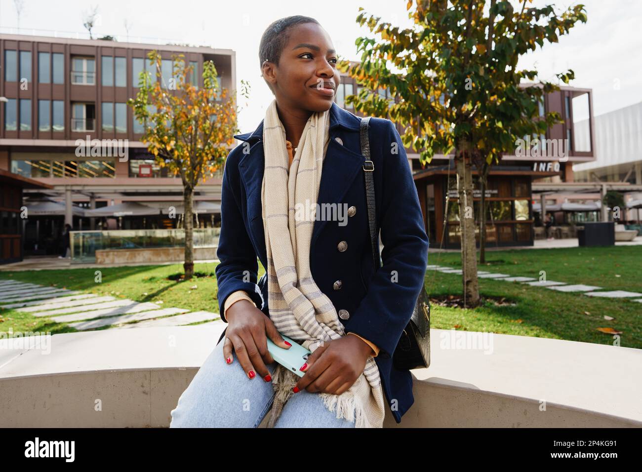 Stylish african female student near university campus Stock Photo - Alamy