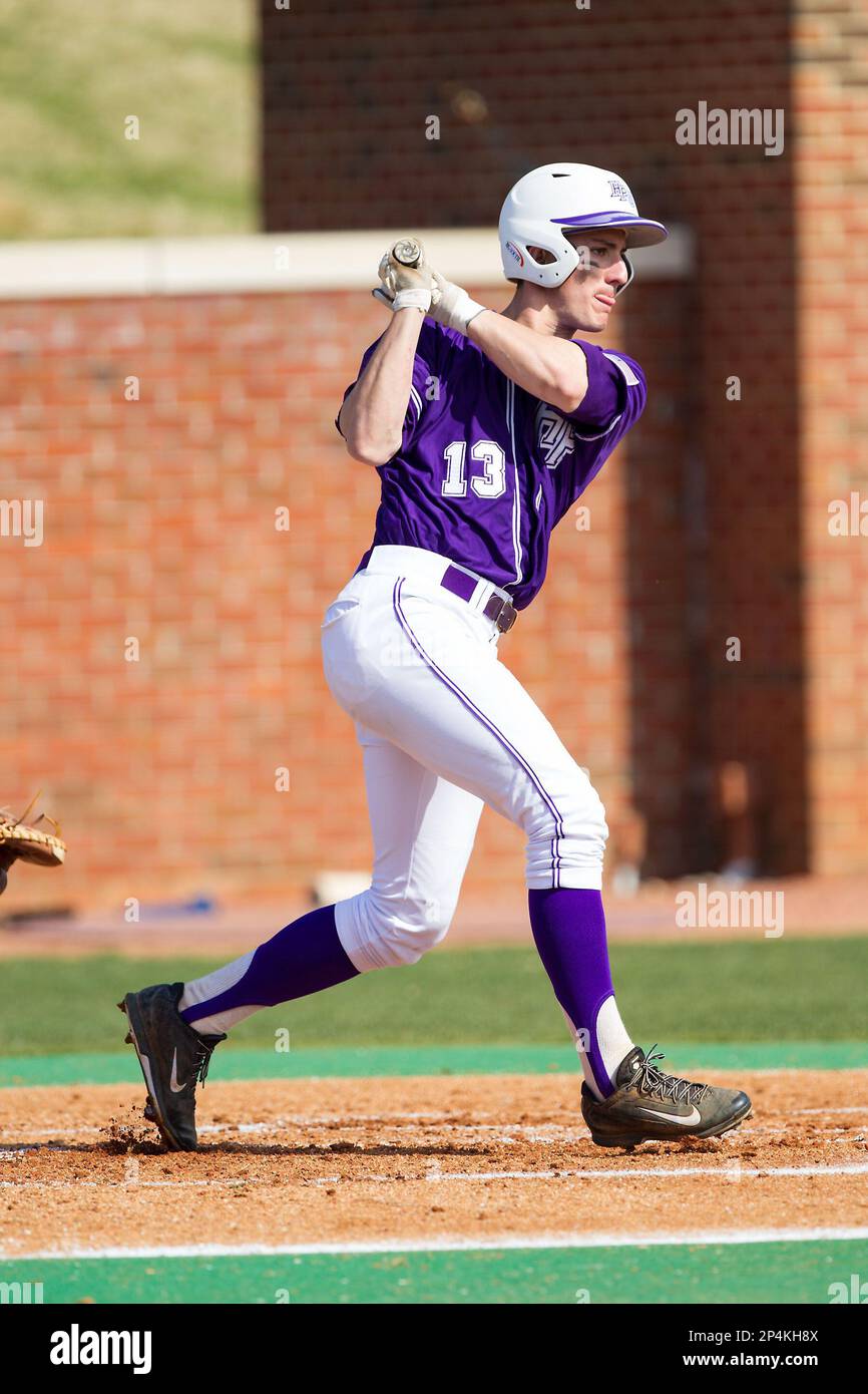Cody Manzella (13) of the High Point Panthers follows through on his ...